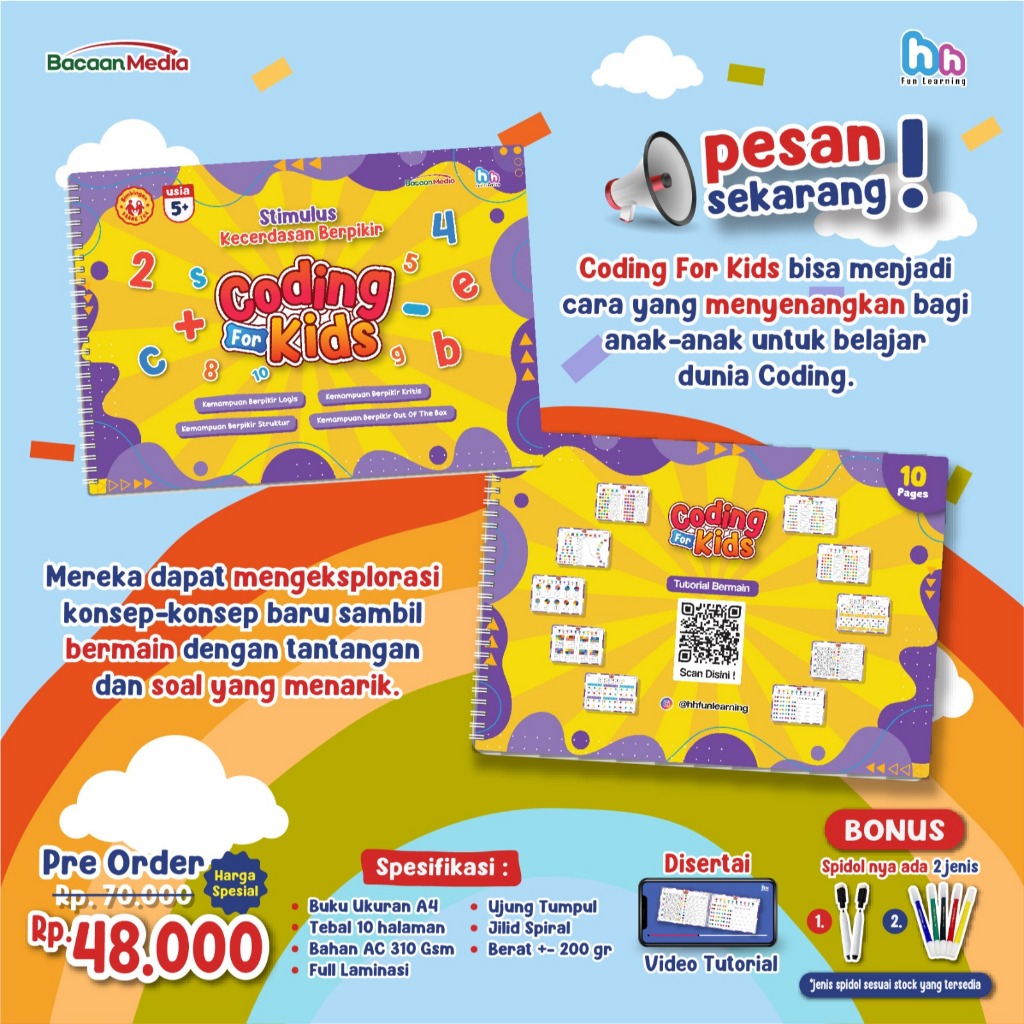 Jual [Ready Stock] Coding For Kids Stimulus Kecerdasan Berpikir Koding ...