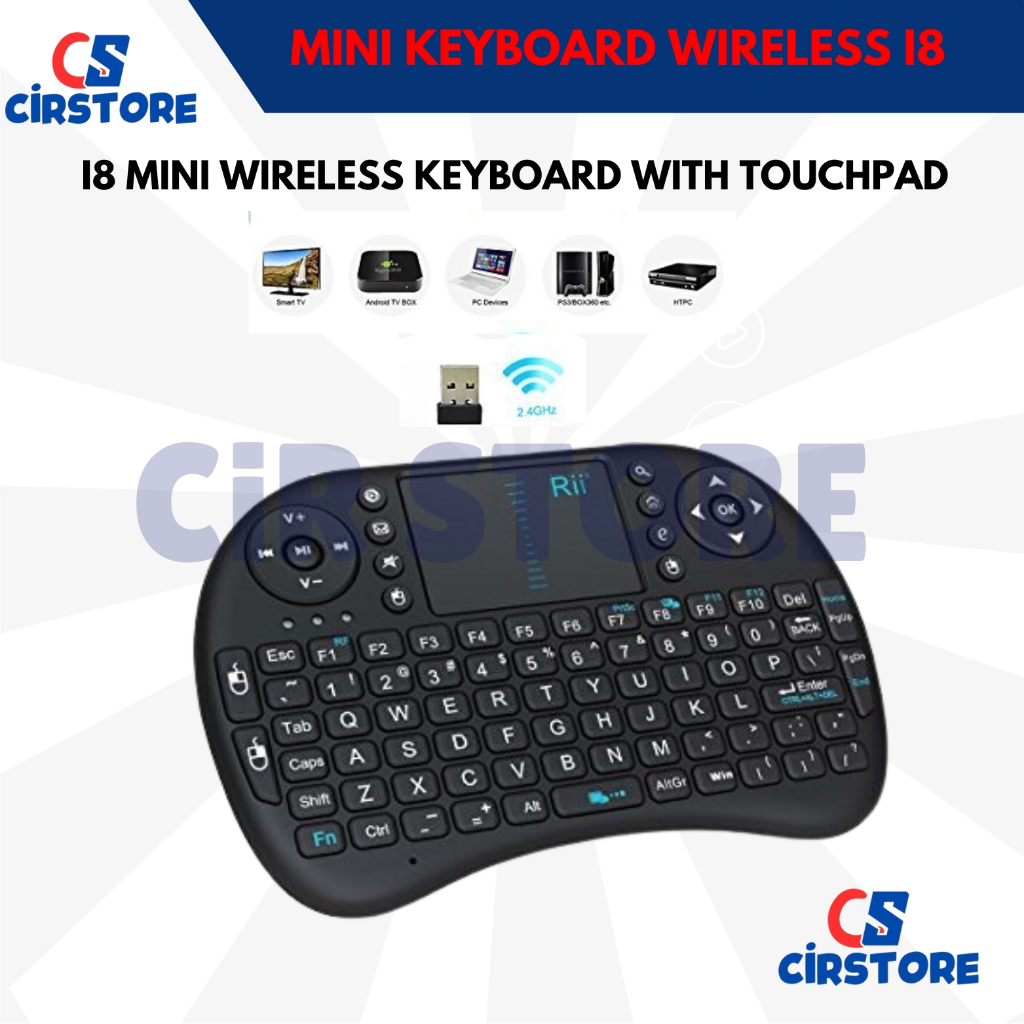Jual Keyboard Mini Wireless i8 2.4G/ Wireless Mini Keyboard i8 Handheld ...