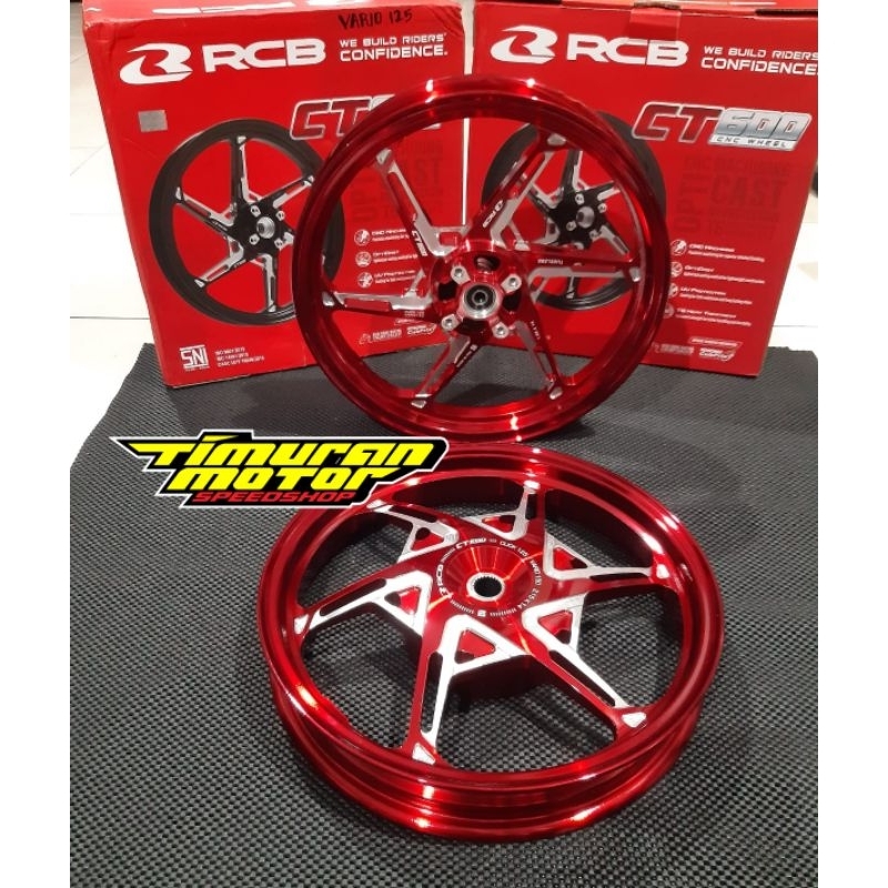 Jual VELG RCB CT600 VARIO 125 - VARIO 150 185 215 R14 RED | Shopee ...