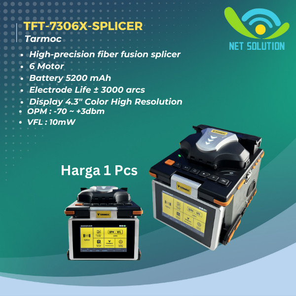 Jual Tarmoc TFT-7306X-SPLICER | 6 Motor Fiber Optic Fusion Splicer Alat ...