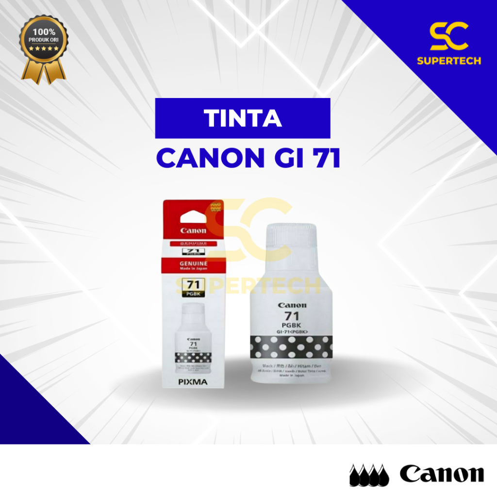 Jual Tinta Canon Gi 71 Black Gi71 135ml Hitam Original! For G1020 G2020 ...