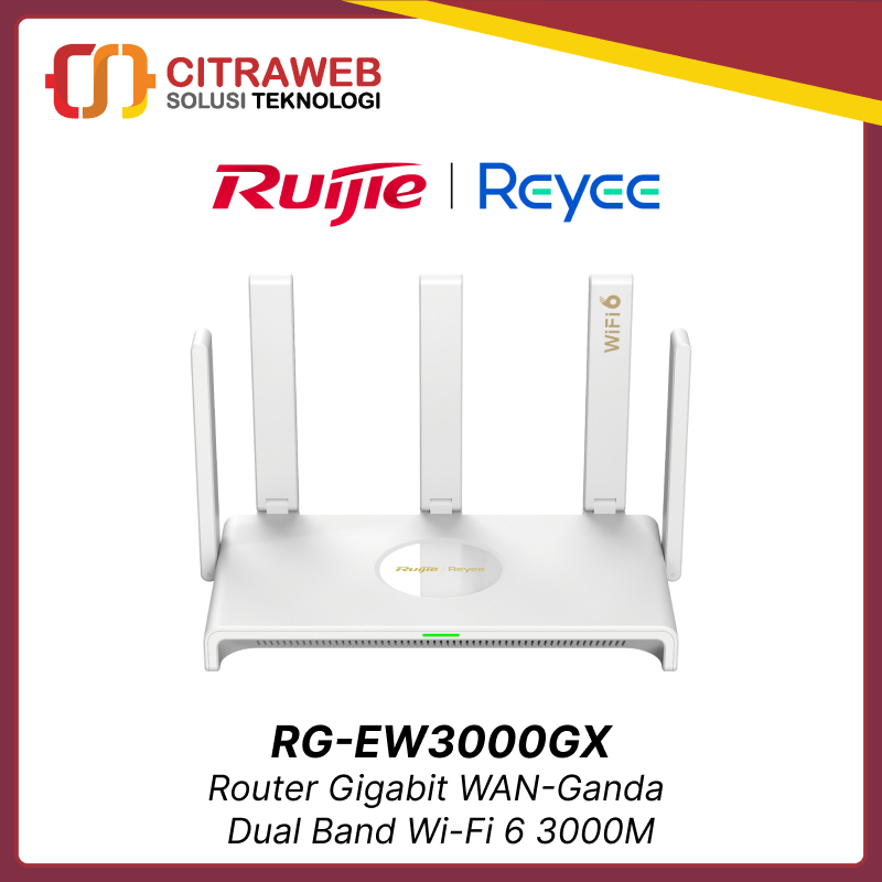 Jual Ruijie RG-EW3000GX Wi-Fi 6 Dual-band Gigabit Mesh Reyee Router ...