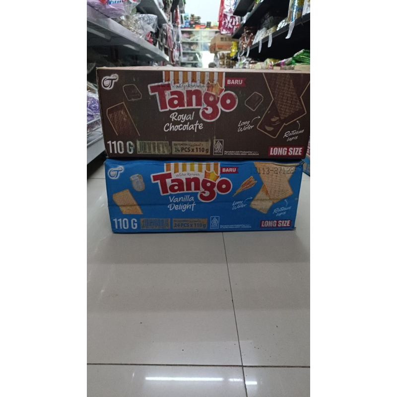Jual TANGO LONG WAFFER PACK JUMBO 1 DUS ISI 24 VANILLA/COKLAT HARGA ...