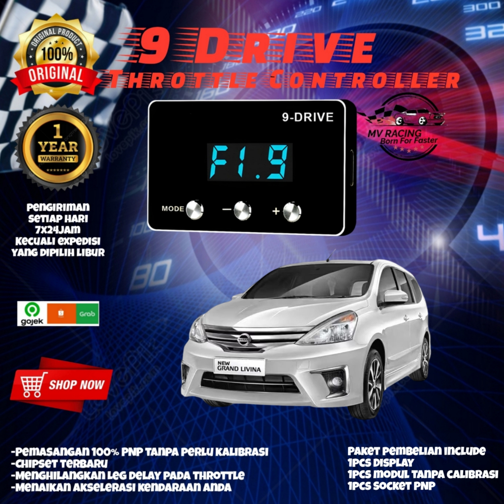 Jual Original 9 Drive Throttle Controller NISSAN Grand Livina L10 L11 9Drive Piggyback Remap ECU ...