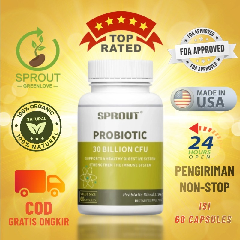 Jual Suplemen Probiotik SPROUT, Sistem Pencernaan Sehat, Kekuatan ...
