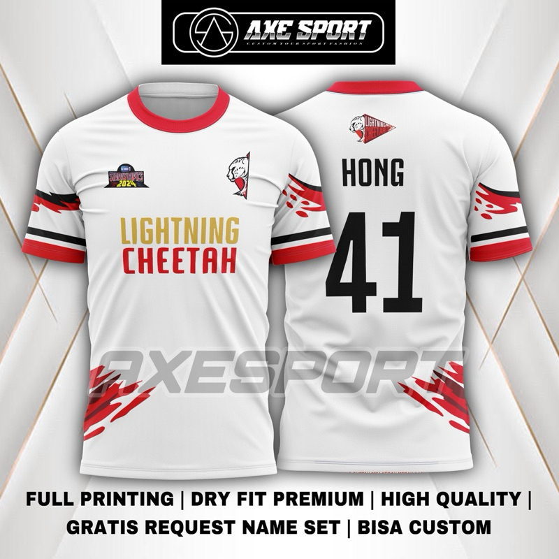 Jual Jersey Kaos LIGHTNING CHEETAH Terbaru 2025 Full Printing Free ...