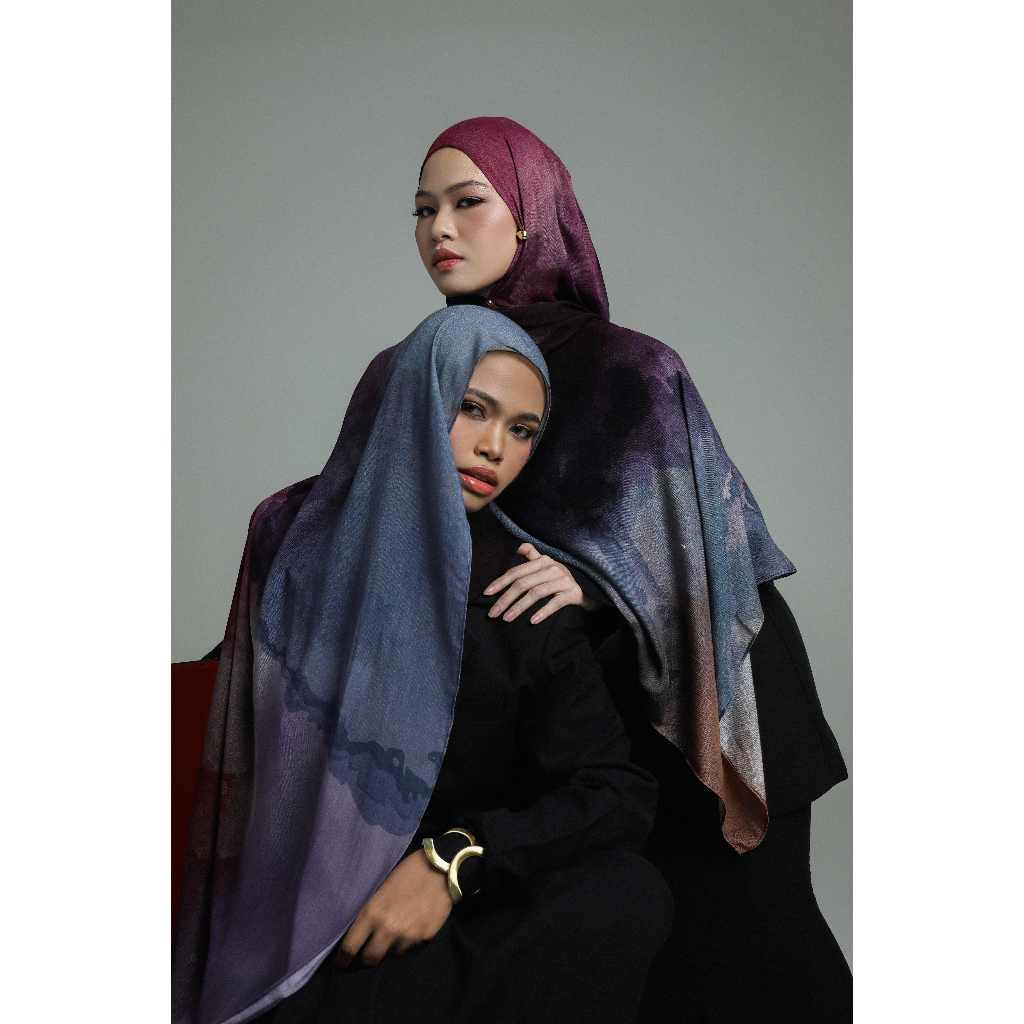 Jual LEU Official - Watercolor Printed Scarf | Pashmina Printed Modals ...