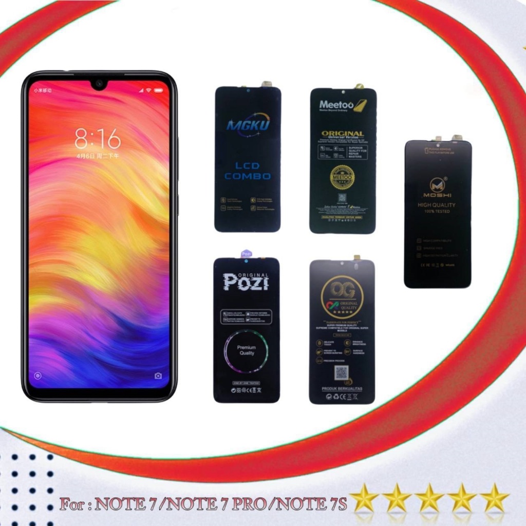 Jual LCD TOUCHSCREEN XMI R3DMI NOTE 7/ NOTE 7 PRO/NOTE 7S FULLSET BLACK ...