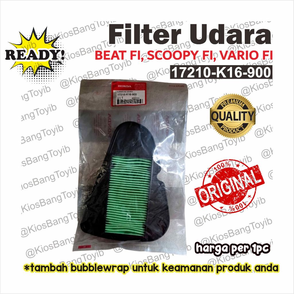 Jual Filter Udara / Saringan Udara ORIGINAL HONDA Beat FI Scoopy FI ...