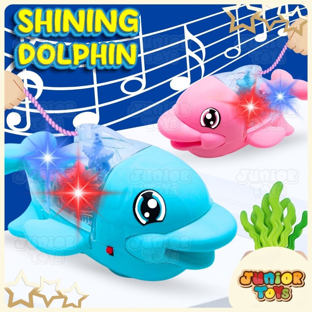 Jual Mainan Ikan Berjalan Dolphin Lumba Bunyi Suara Musik Lampu 3D ...