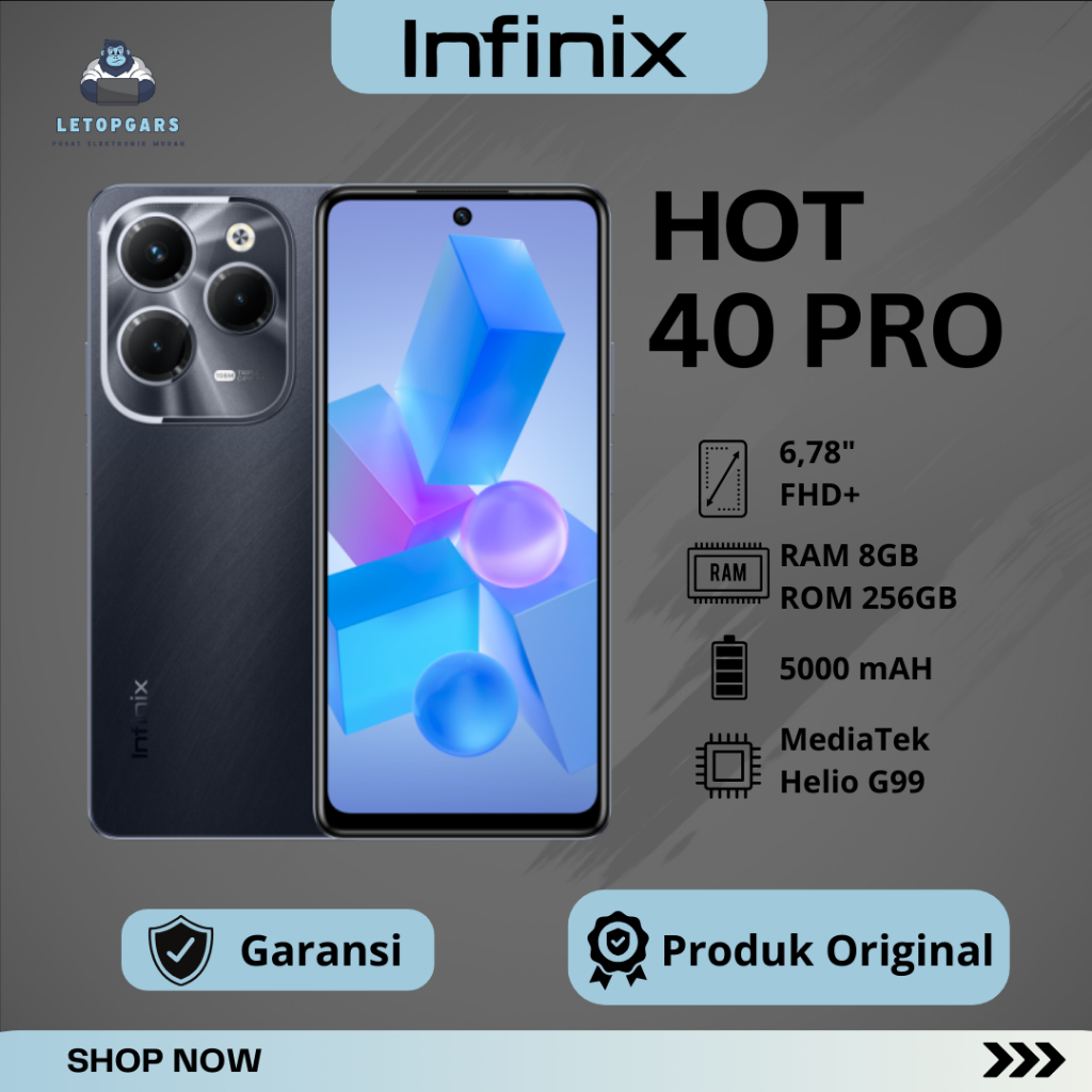 Jual Infinix Hot 40 Pro - Helio G99 - 6.78” FHD+ - 5000 mAh - NFC ...