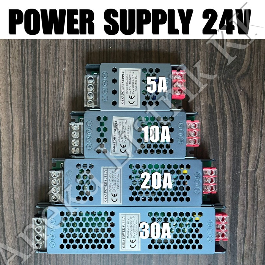 Jual POWER SUPPLY 24V 20A 30A 40A Trafo Adaptor SLIM TIPIS LED - SLIM ...