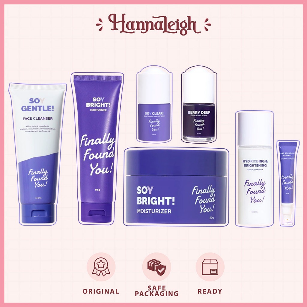 Jual FINALLY FOUND YOU - Soy Bright Moist 30g & 80g |Rice Essence|Soy ...