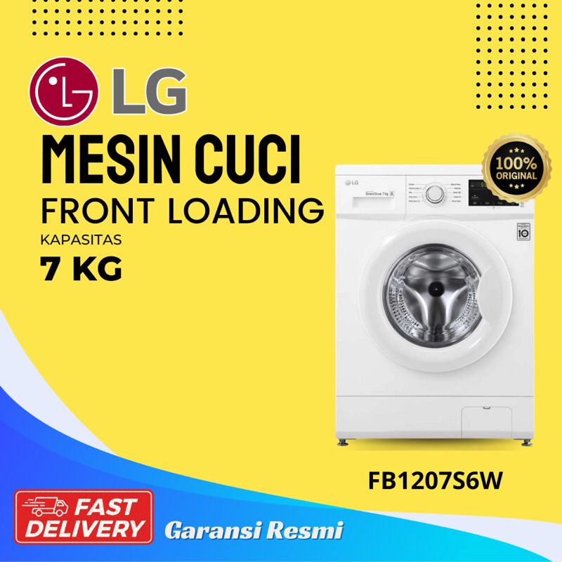 Jual MESIN CUCI LG Front Loading FB1207S6W 7 KG Inverter Mesin Cuci 1 ...