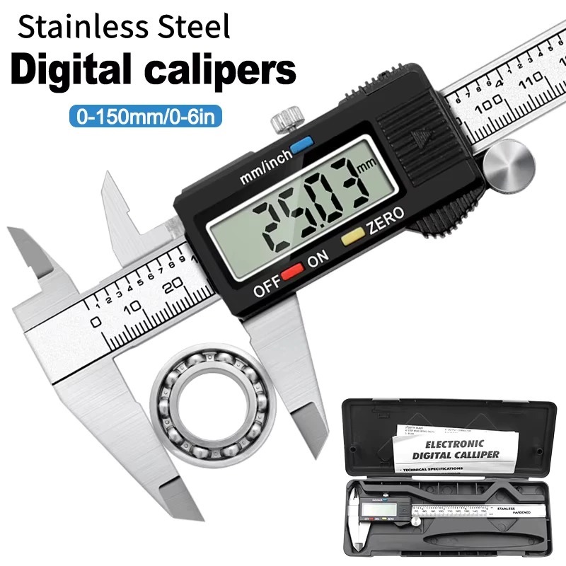 Jual Digital Caliper Meter Stainless Steel Jangka Digital 0-150MM Jangka Caliper Sorong Sigmat ...