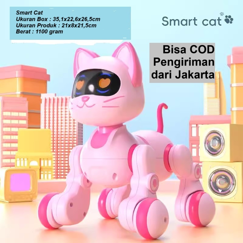 Jual Smart Cat Robot Kucing Pintar 6602 Anjing 6601 Mainan Kado Hadiah ...