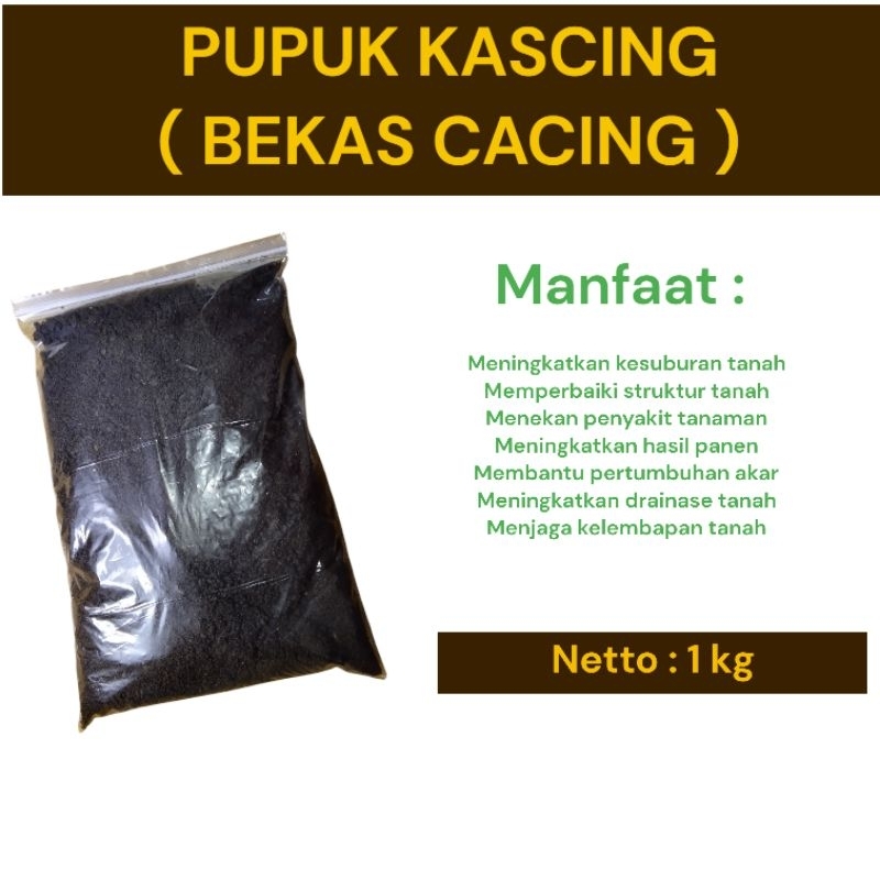 Jual PUPUK KASCING VERMICOMPOST 1 KG | Shopee Indonesia