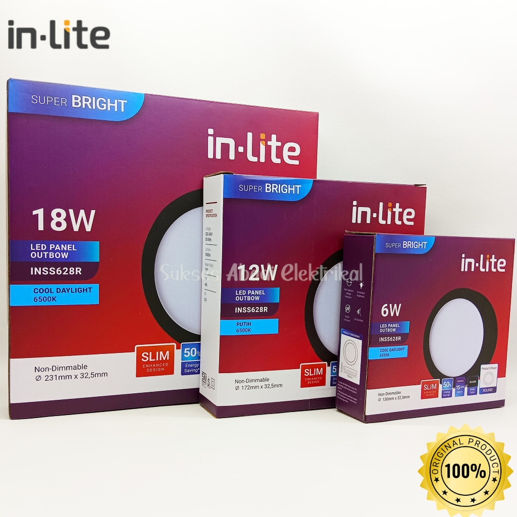 Jual Downlight Outbow InLite body HITAM In-Lite LED *BERGARANSI* INSS ...