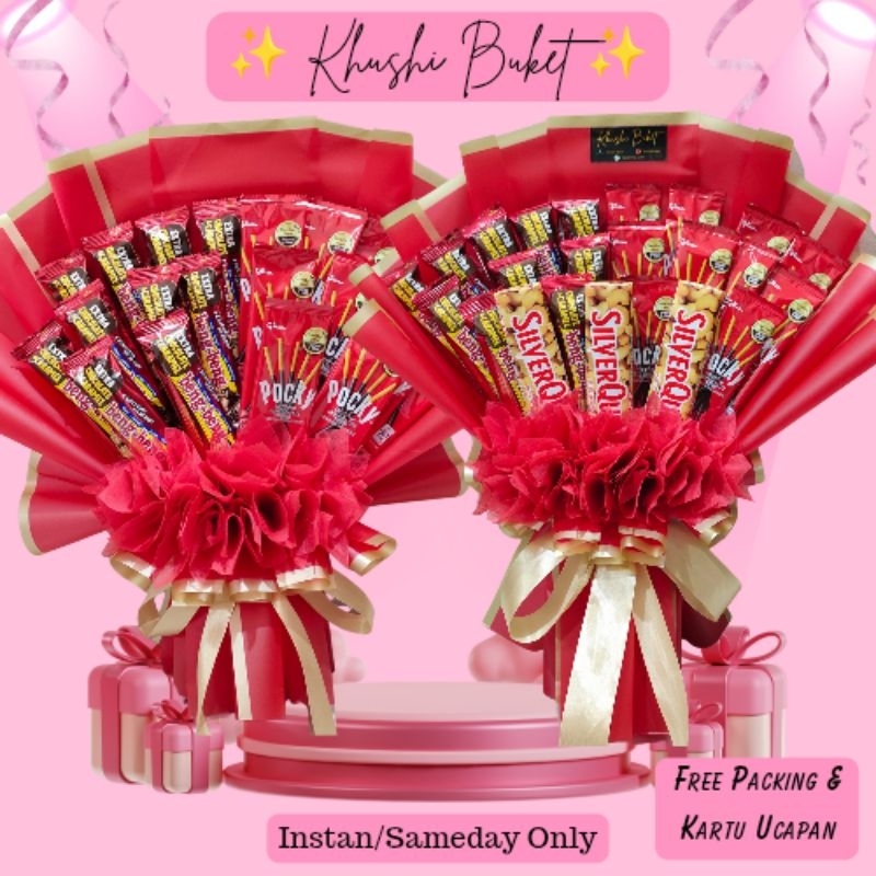 Jual Buket Bucket Hadiah Hampers Ekslusif Bengbeng Pocky Silverqueen ...