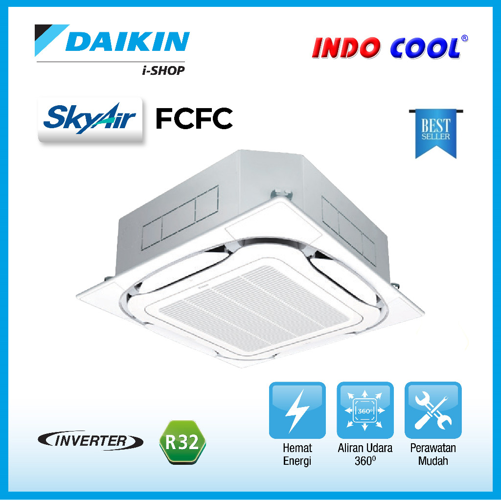 Jual AC DAIKIN Cassette 3PK 3 PK INVERTER (Round Flow) (3 Phase ...