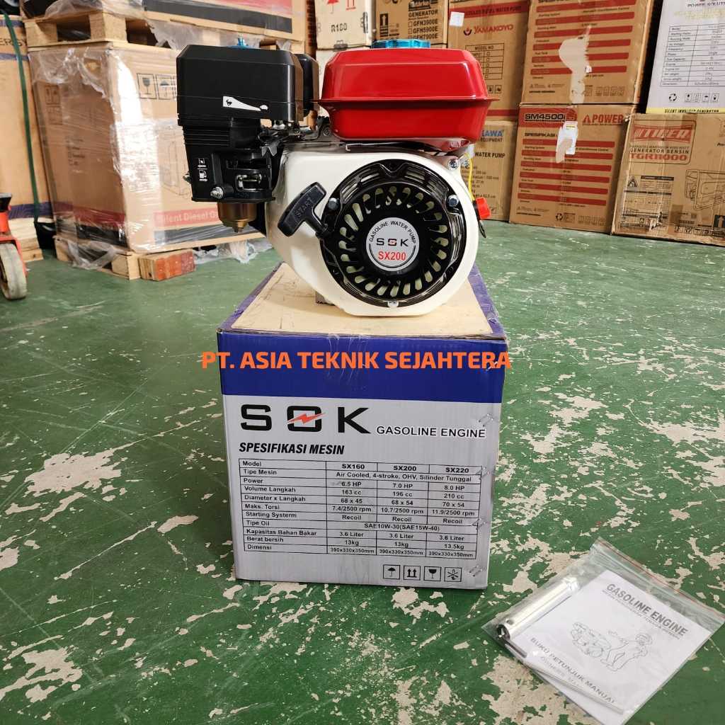 Jual MESIN MOTOR PENGGERAK BENSIN 7 HP / GASOLINE ENGINE 7 PK TERBAIK ...