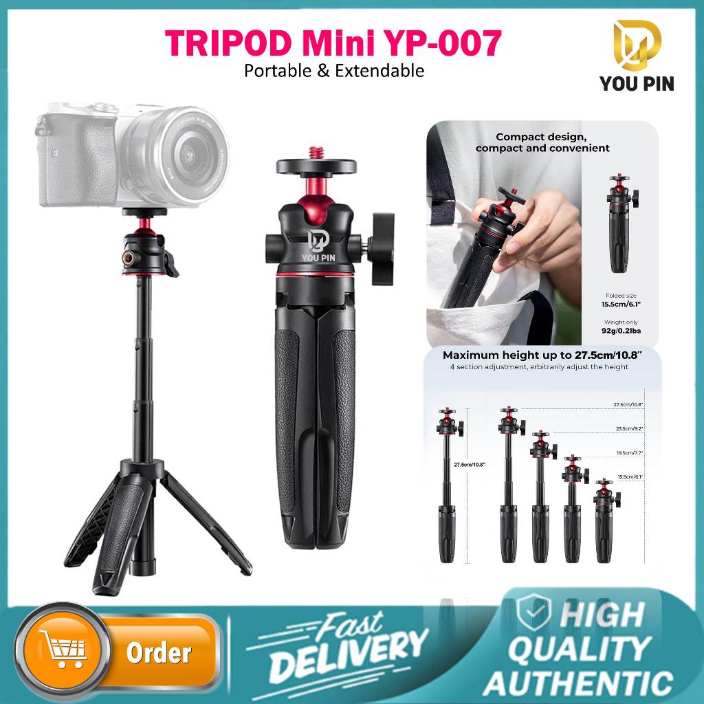 Jual Tripod Mini Extension Pole Tripod Mirrorless Camera & Smartphone ...