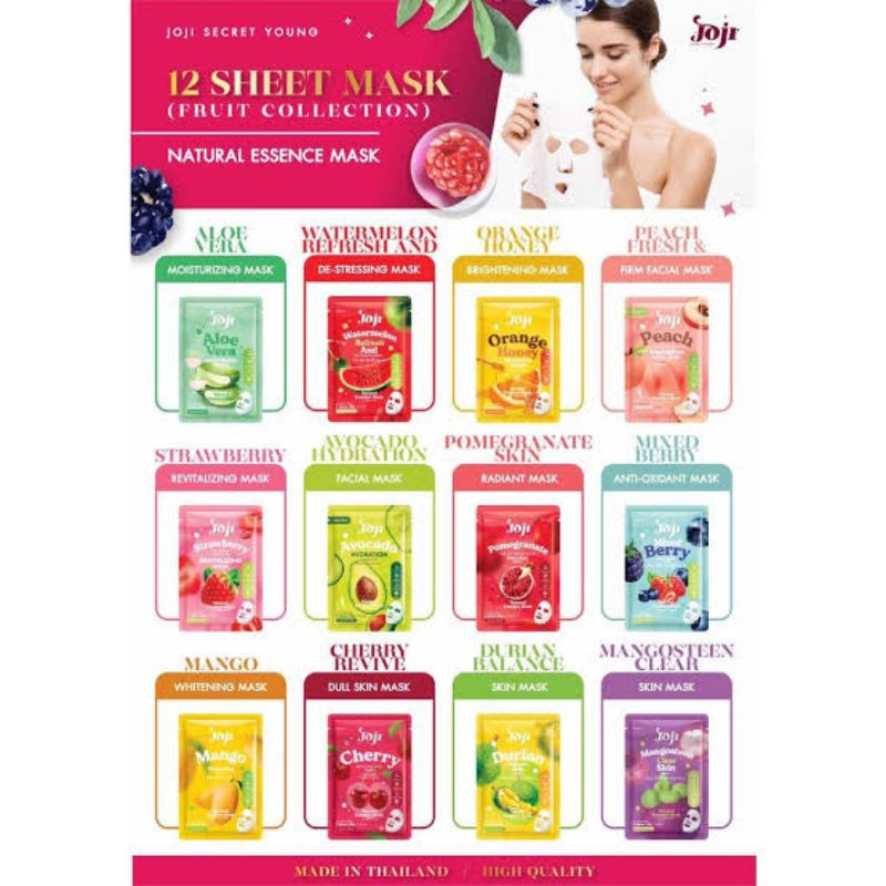 Jual TOFU SKINCARE - JOJI SECRET FACIAL SHEET MASK ORIGINAL THAILAND / SHEET MASK / MASKER WAJAH ...