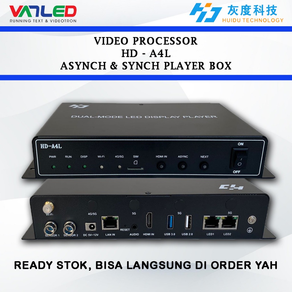 Jual HUIDU HD A4 ASYNCH & SYNCH DUAL PLAYER VIDEOTRON CONTROLLER ...