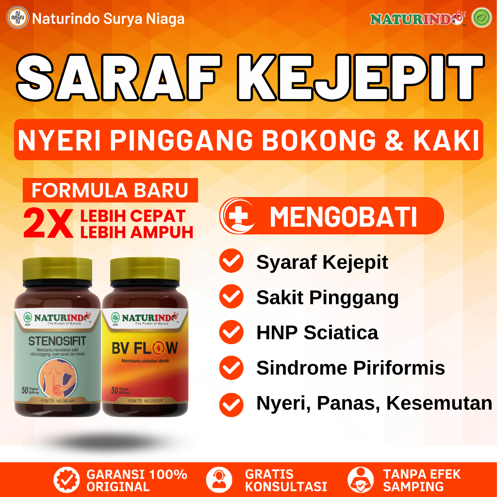 Jual Obat Saraf Kejepit Pinggang Bokong dan Kaki Syaraf Terjepit Herbal ...