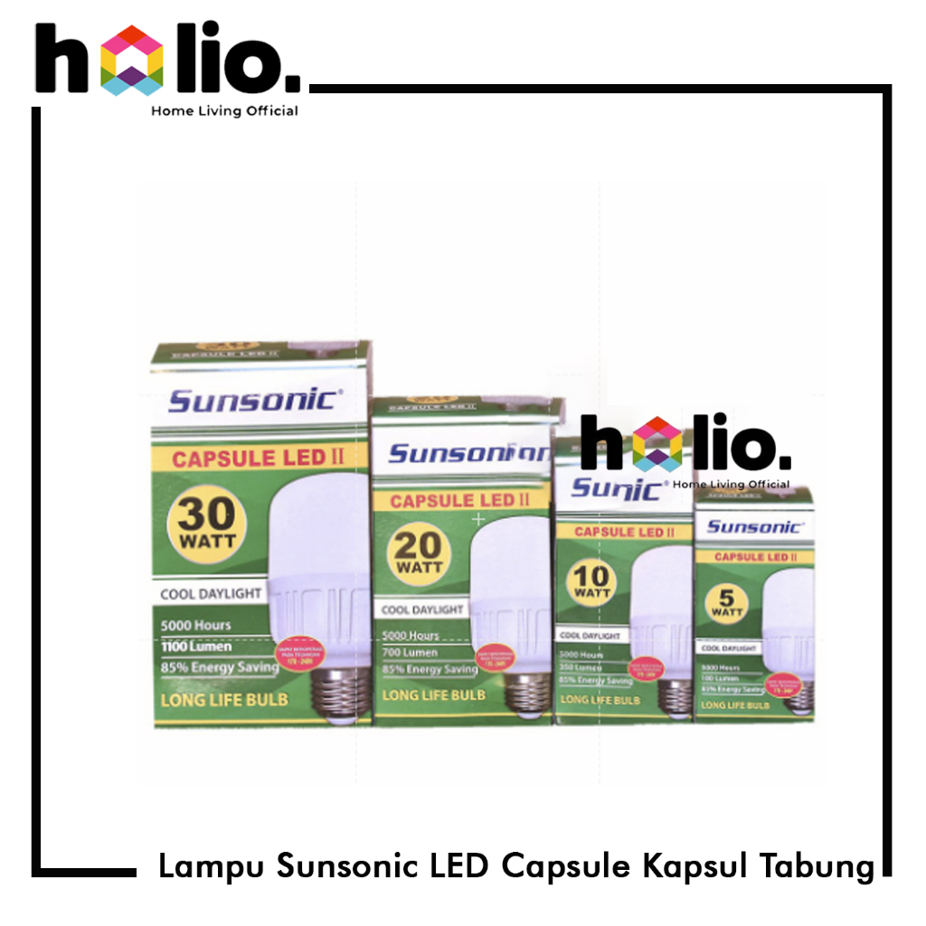 Jual Lampu Sunsonic LED Capsule Kapsul Tabung 5W 5 Watt Cahaya Putih / 5 watt Super LED | Shopee ...
