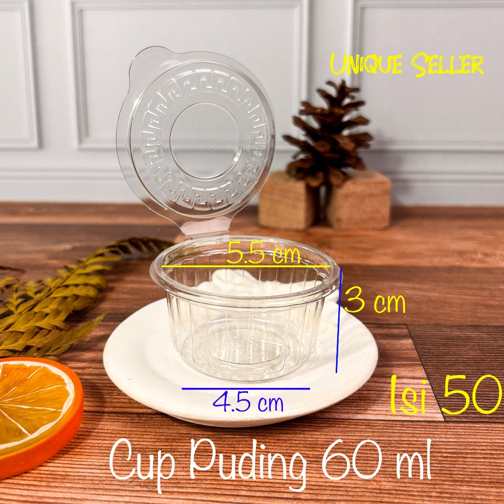 Jual [Isi50] Mika Cup Saos Puding 60 ml 60ml TX / Mika Sauce Cup 60 ml ...