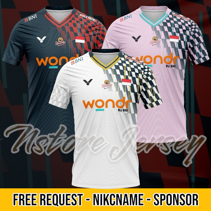Jual JERSEY BADMINTON INDONESIA TERBARU 2025 Free Namset | Shopee Indonesia