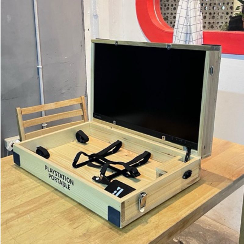 Jual playbox ps kayu. ukuran monitor 32 in | Shopee Indonesia