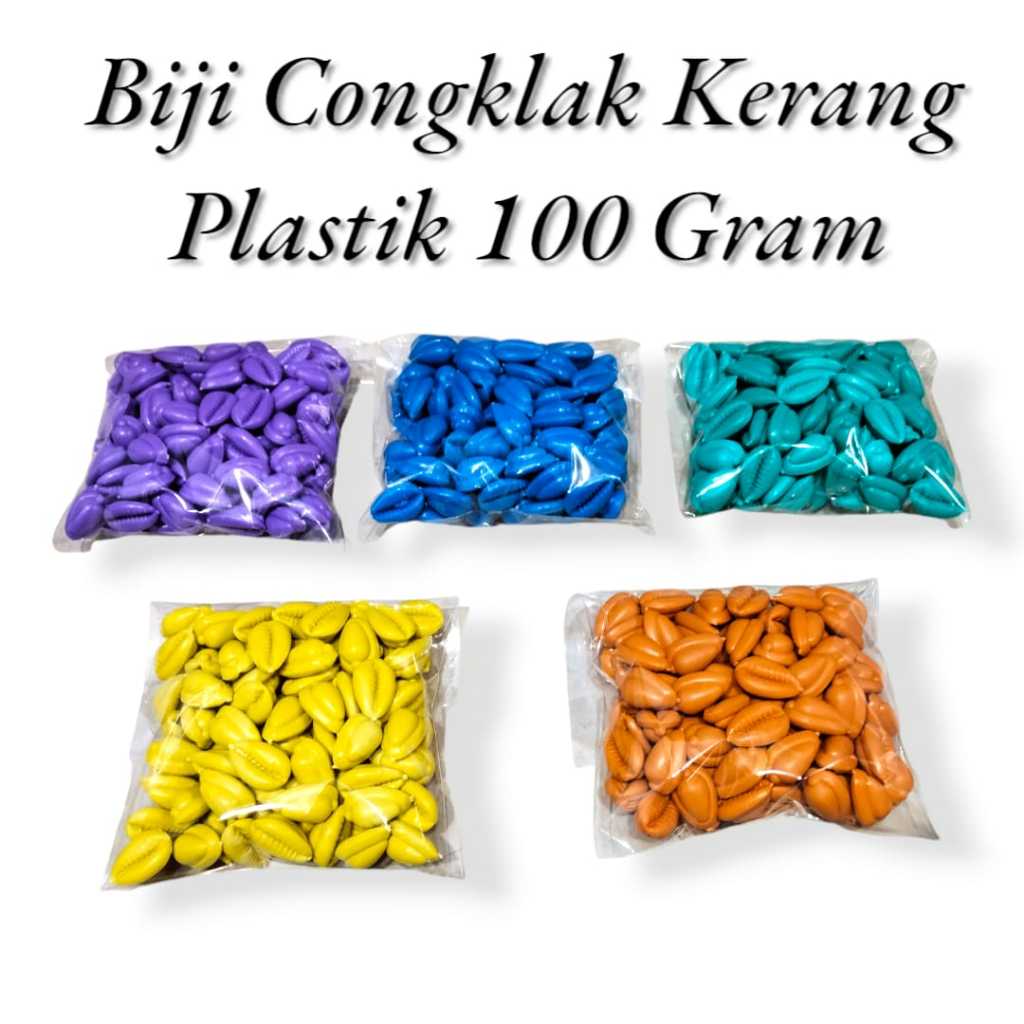 Jual Biji Congklak Kerang Plastik 100 Gram / Biji Congklak 100 Gram ...