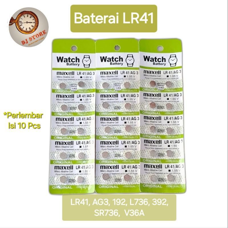 Jual Baterai LR41 SR41 AG3 Baterai isi 10 Butir | Shopee Indonesia