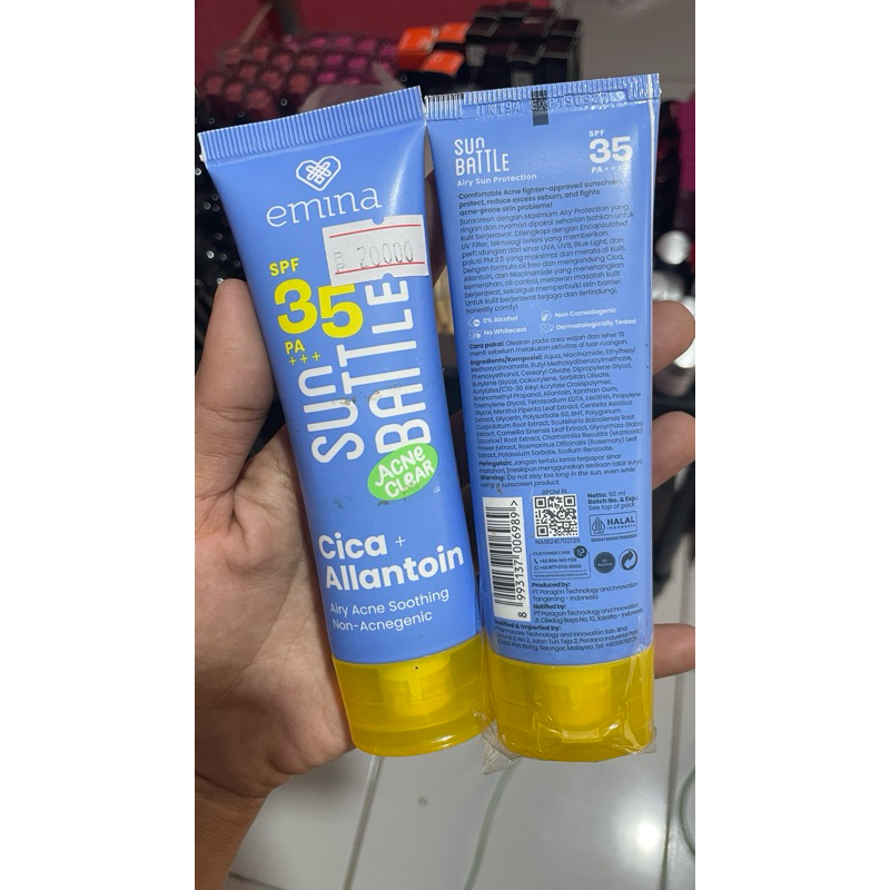 Jual Sunscreen Emina Acne 50ml (Rijek kemasan lecet lecet) | Shopee ...