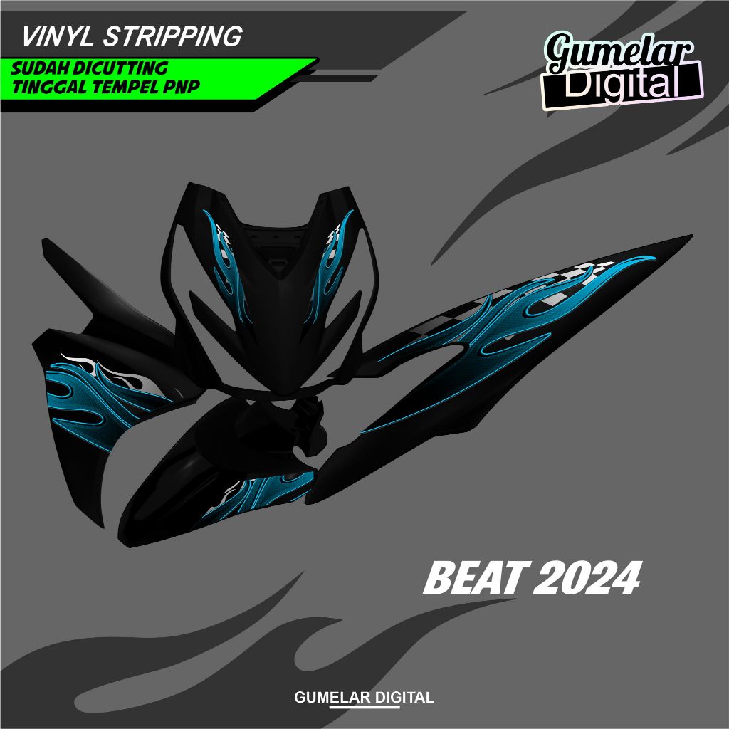 Jual STRIPPING SIMPEL HONDA BEAT DELUXE GEN 2 2024 API LIVERY SS BIRU ...