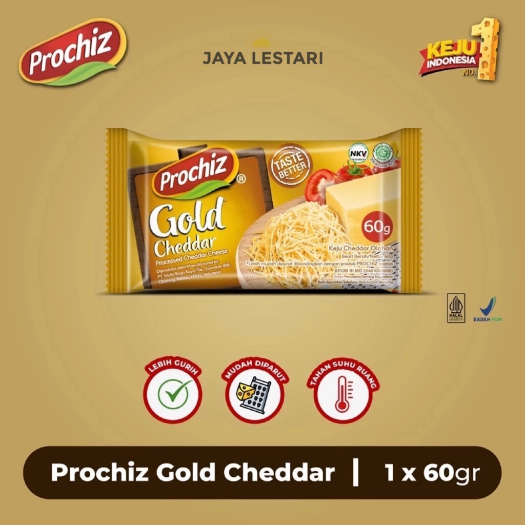 Jual Prochiz Gold Cheddar (60g) | Shopee Indonesia