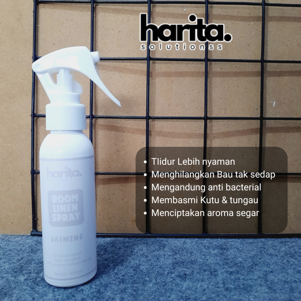 Jual HARITA ROOM LINEN SPRAY MULTI PURPOSE ANTI BACTERIAL AROMA JASMINE ...