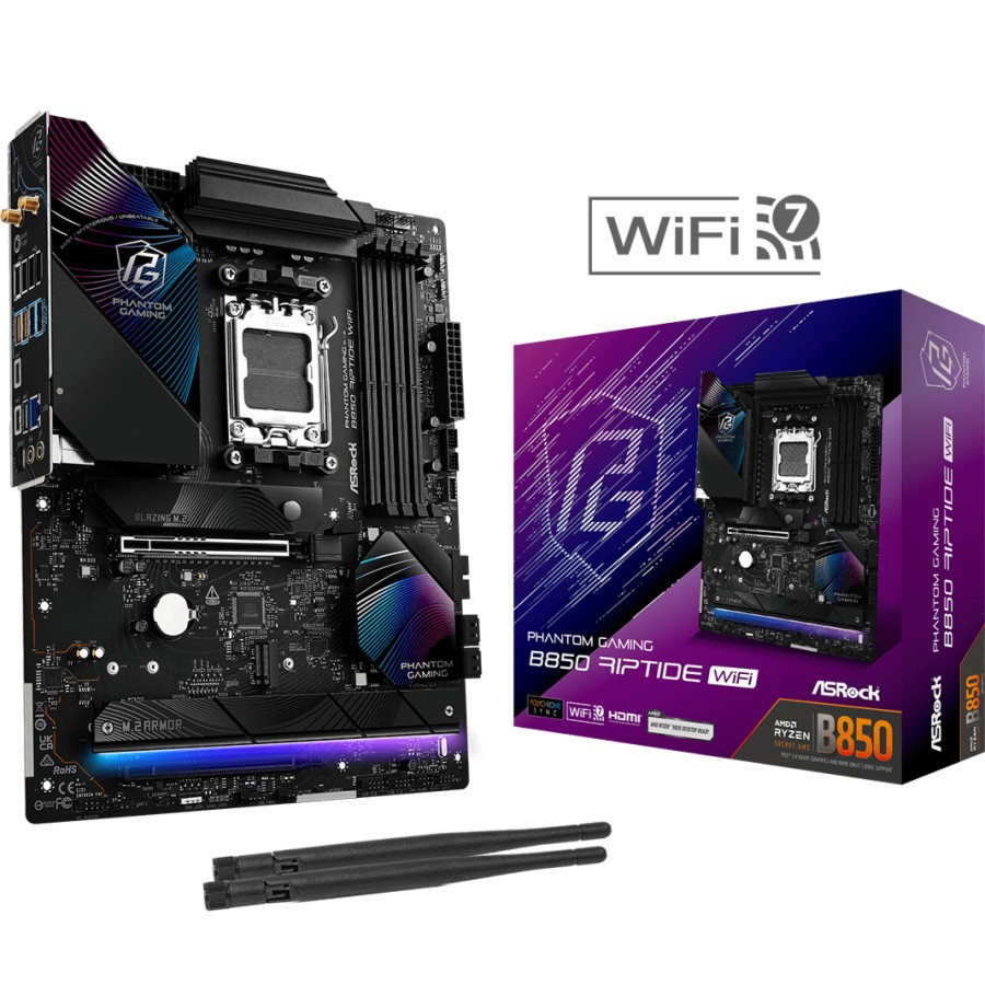 Jual ASROCK PHANTOM GAMING B850 RIPTIDE WIFI - ATX Motherboard AMD AM5 ...