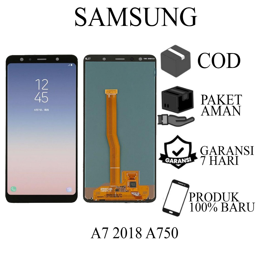 Jual ORIGINAL LCD TOUCHSCREEN SAMSUNG A7 2018 A750 | Shopee Indonesia