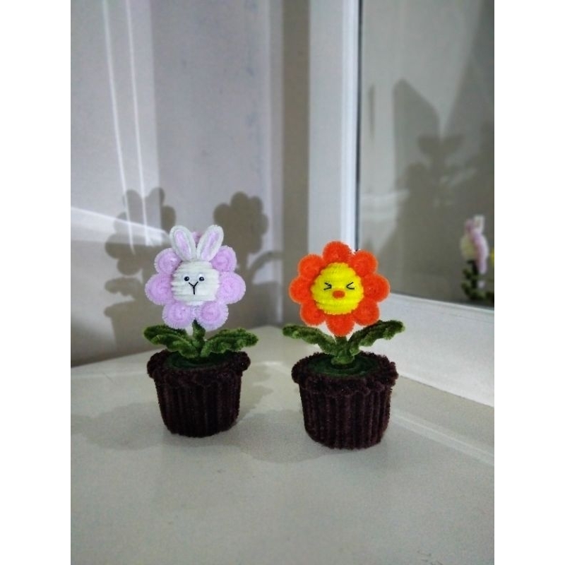 Jual character pot pipe cleaner (bunga pot karakter) | Shopee Indonesia