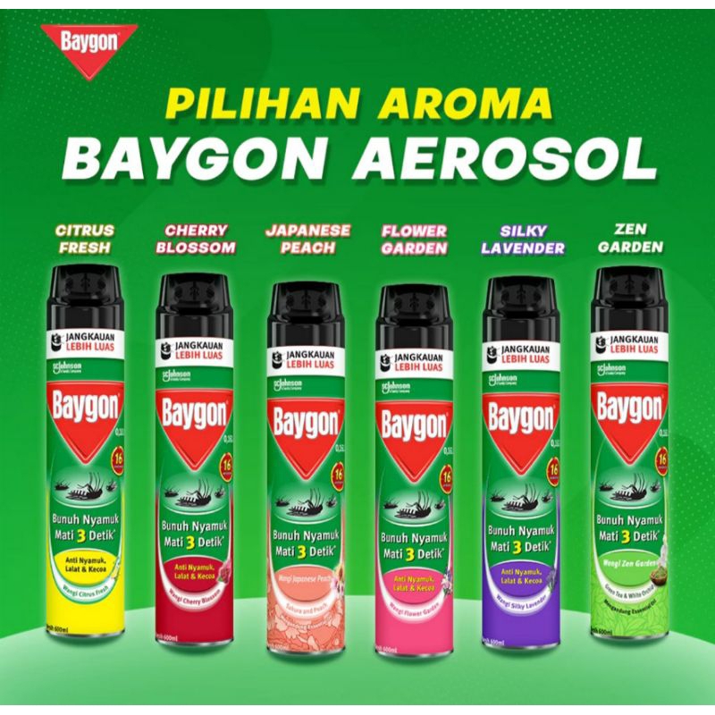 Jual BAYGON AEROSOL 600ML // cairan semprot anti nyamuk dan serangga ...