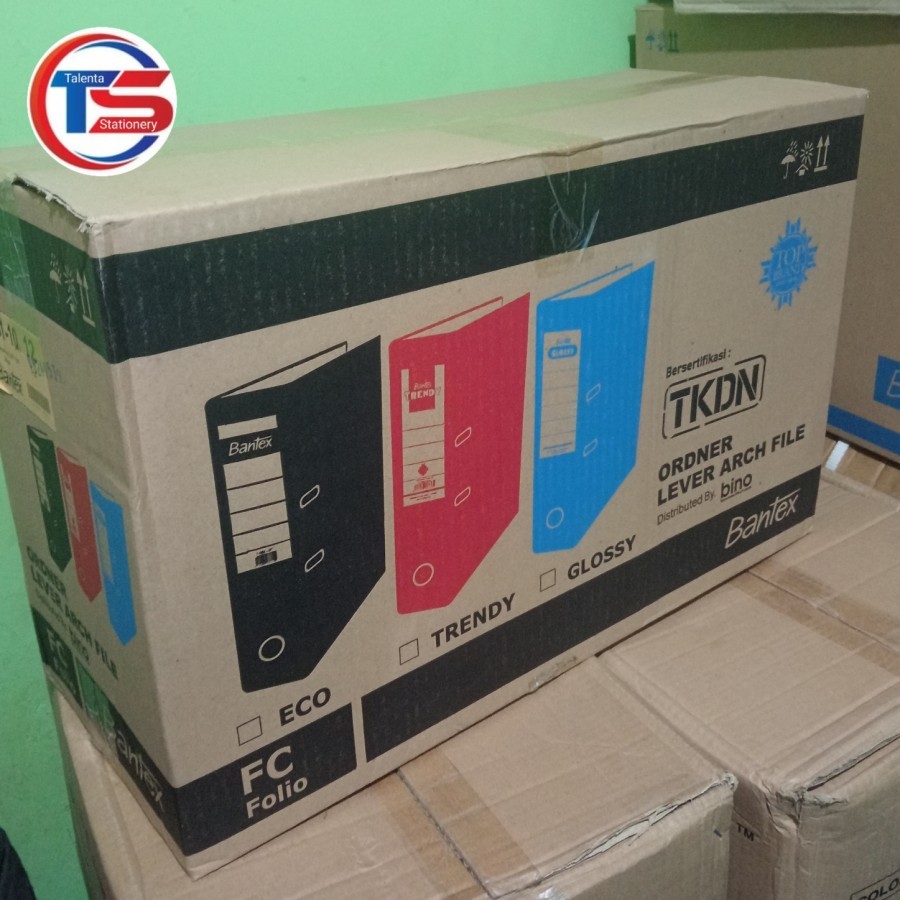 Jual Ordner Bantex Karton Folio 1 dus isi 12 pcs | Shopee Indonesia