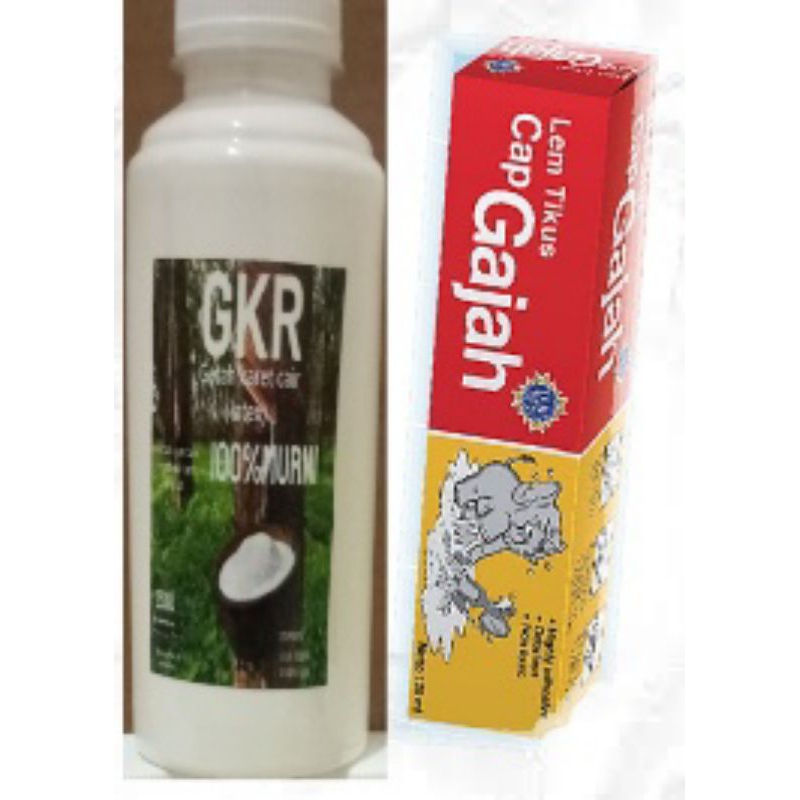 Jual bahan pembuatan pulut burung, dengan getah karet cair 250 ml + lem ...