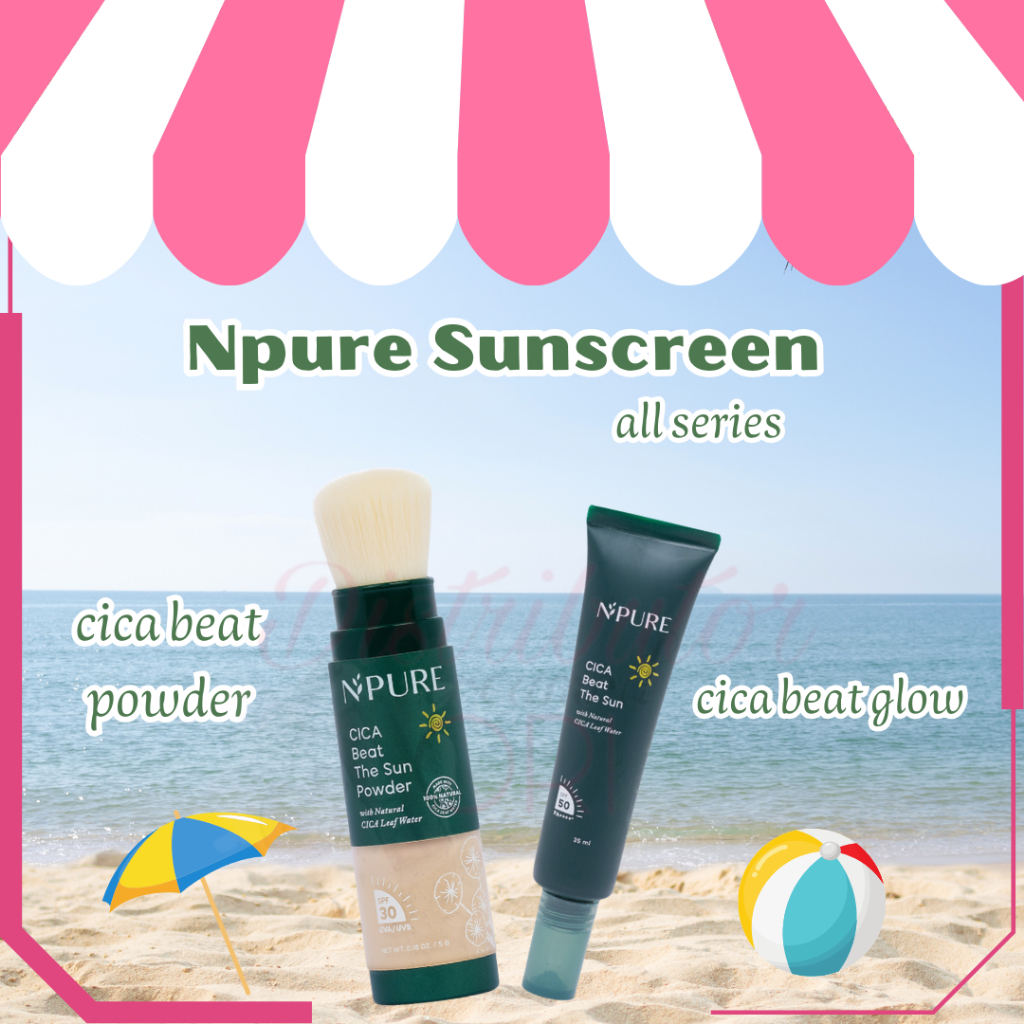 Jual N'PURE Cica Beat The Sun SPF 50 PA ++++ npure sunscreen / beat ...