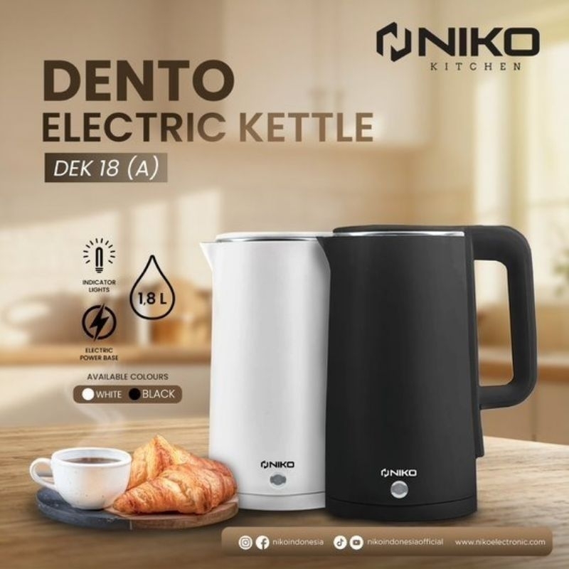 Jual Niko Electric Kettle Teko Listrik Dento Dek 18 (A) | Shopee Indonesia