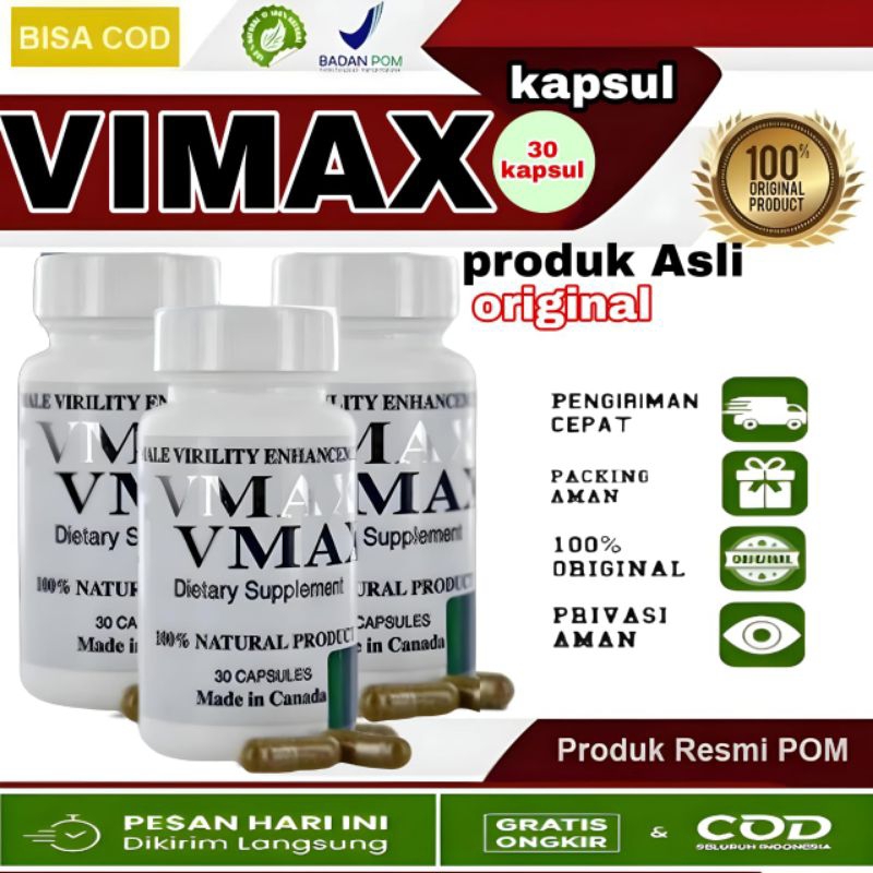 Jual Kapsul Kuat Herbal Stamina Pria (Vimax) Kapsul Stamina Pria Original Bpom Isi 30 biji ...