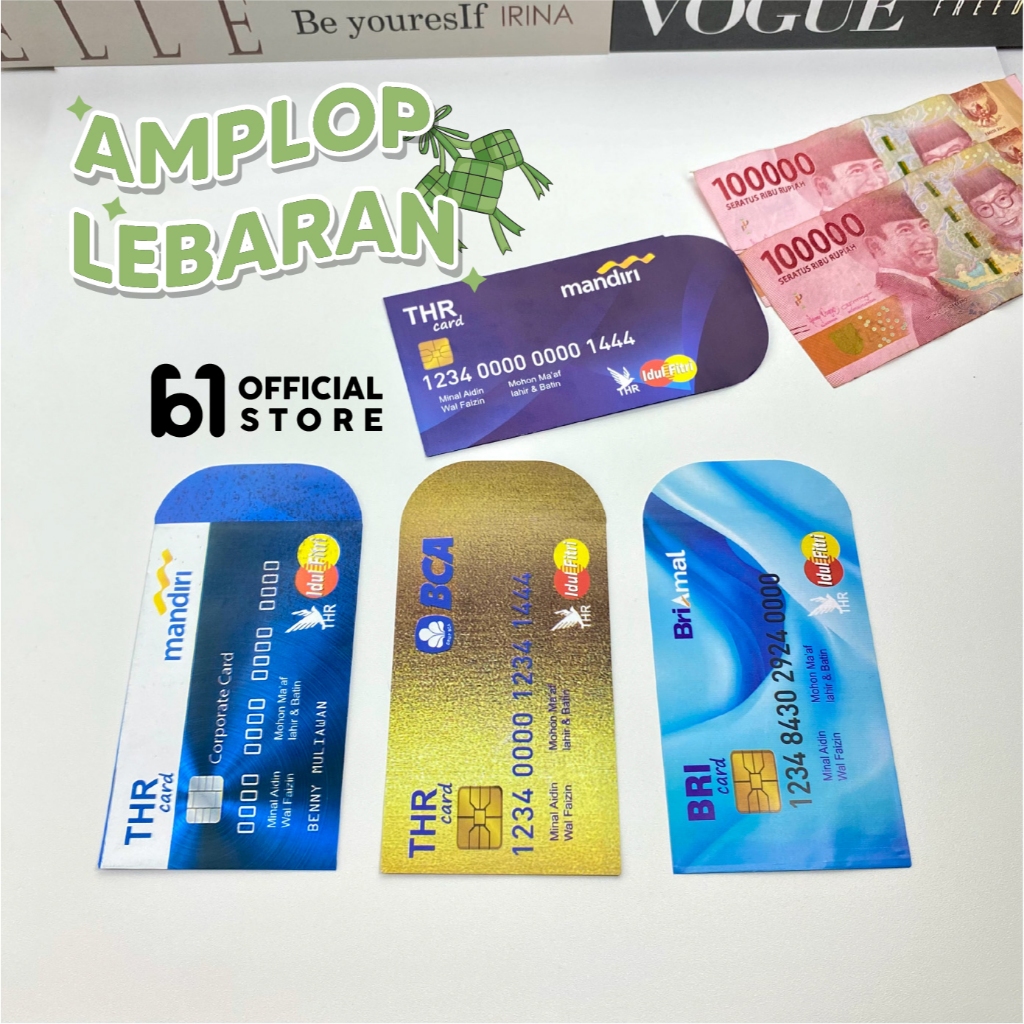 Jual ISI 100 LEMBAR AMPLOP THR MURAH MOTIF ATM MODEL TERBARU ANGPOU ...