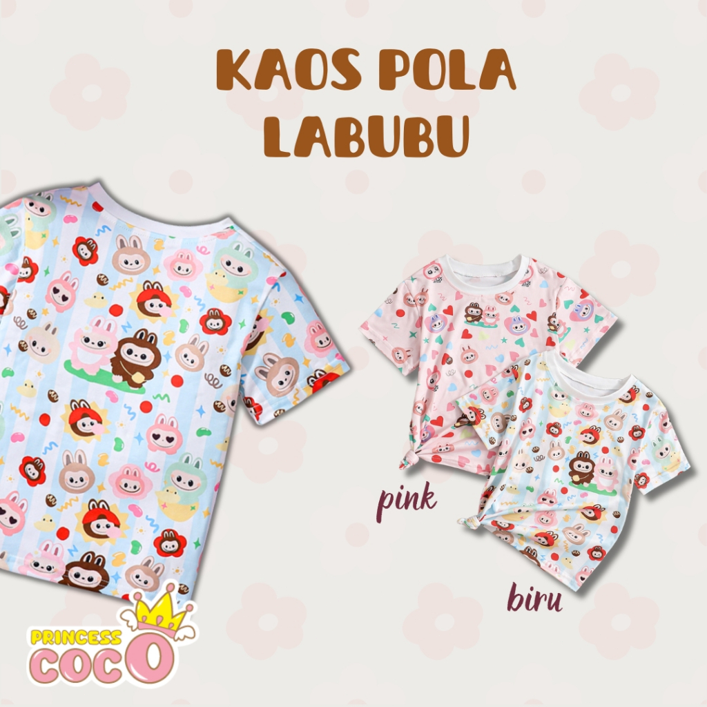 Jual [PRINCESS COCO] 2-11 Tahun Kaos Gadis Labubu Baju Anak Perempuan ...